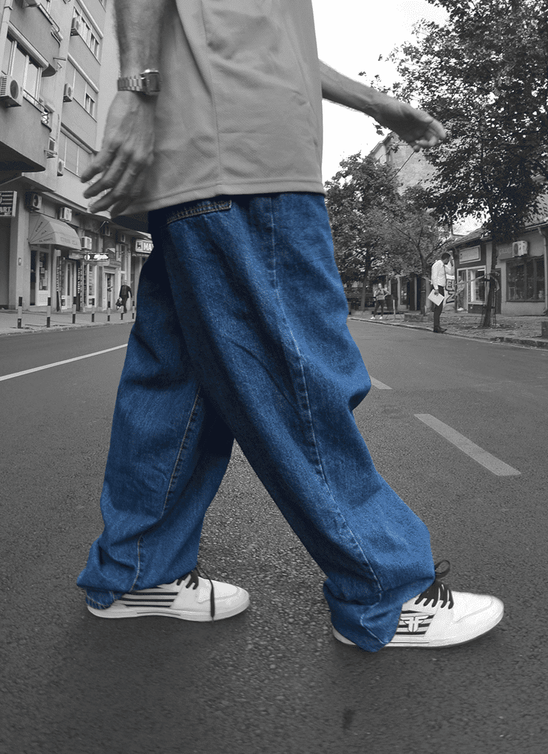 Antix Slack Denim Pants Dark Blue