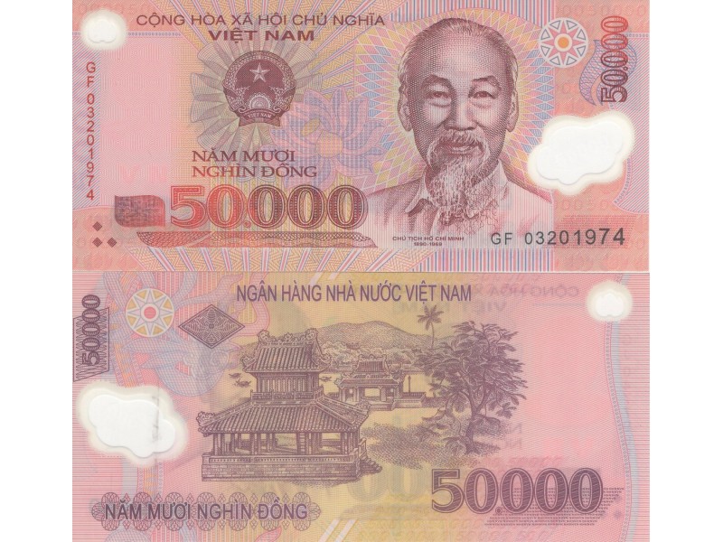 VIETNAM 50.000 50000 Dong 2003 UNC, P-121a Polymer