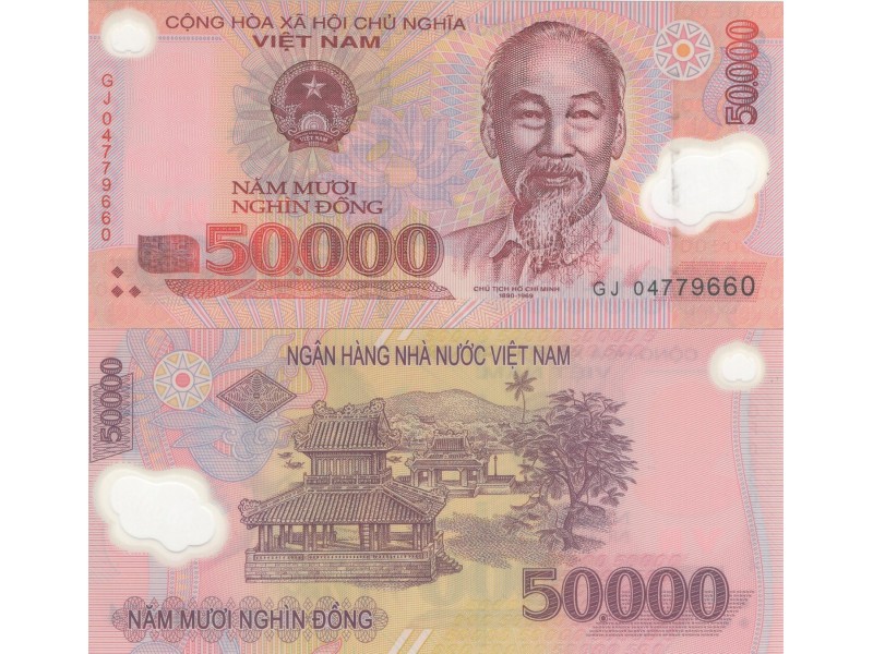 VIETNAM 50.000 50000 Dong 2004 UNC, P-121b Polymer