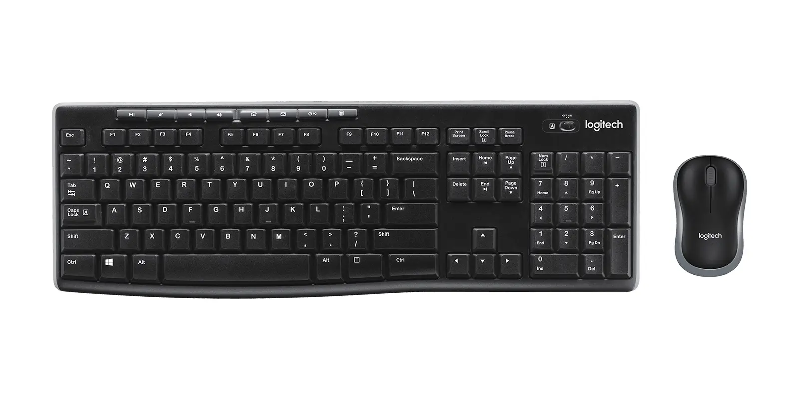 Logitech MK270 Bežična tastatura i miš, Crna