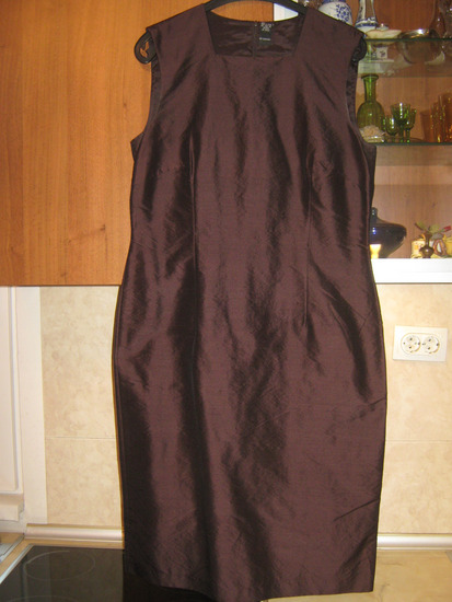 Braon svilena haljina 40