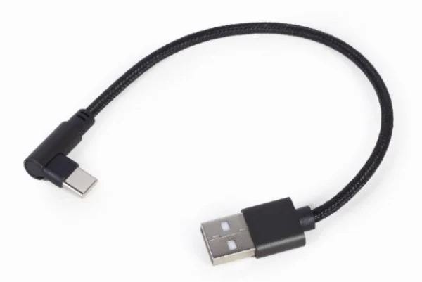 Kabl USB 2.0 na USB TYPE C, Gembird CC-USB2-AMCML-0.2M, POD UGLOM, dužina 20cm