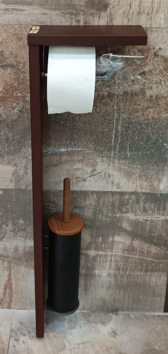 Držač toalet papira sa wc četkom-TIKOVINA