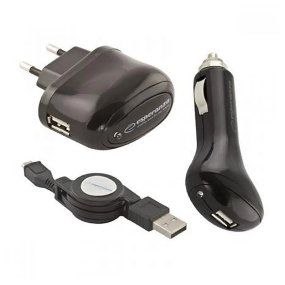 ESPERANZA Univerzalni punjač AC/DC USB/Micro USB 1A EZ116