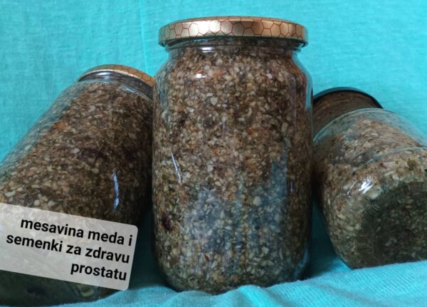 Med sa semenkama bundeve, lana, suncokreta, susama i brusnice 500gr., Danin pčelinjak