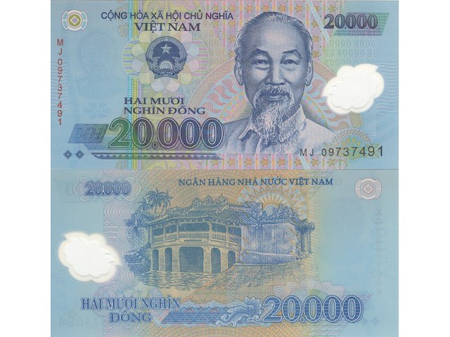 VIETNAM 20.000 20000 Dong 2009 UNC, P-120d Polymer
