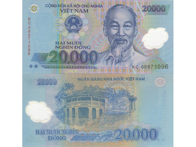 VIETNAM 20.000 20000 Dong 2008 UNC, P-120c Polymer