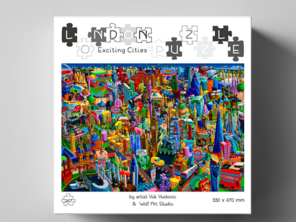 Suvenir PUZZLE, Uzbudljivi gradovi - London, 247 delova