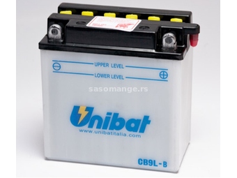 Akumulator UNIBAT 12V 9Ah sa kiselinom CB9L-BSM desni plus (135x75x139) 130A AK11