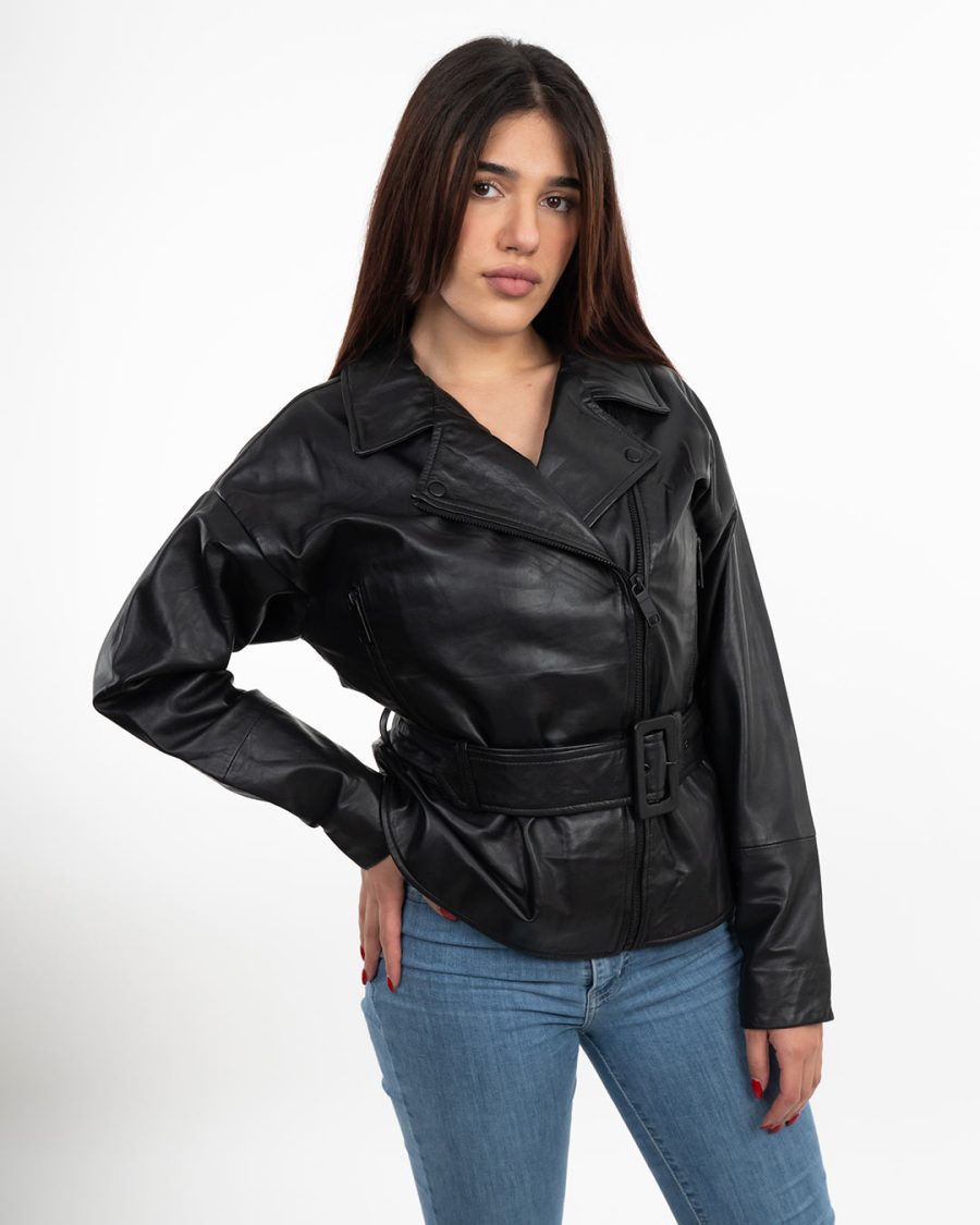 Ženska kožna jakna – Maze-22-3-242 – Crna