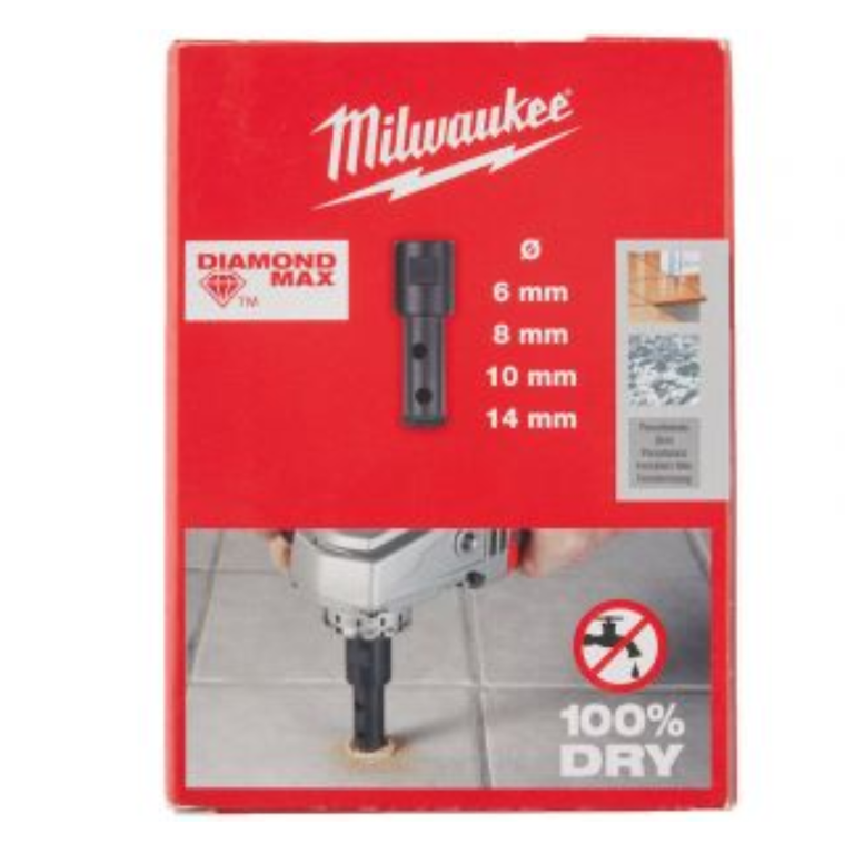 Milwaukee – Set burgija – kruna za mokro/suvo M14, 6 – 14 mm, Diamond Max – 4932471863