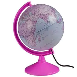 Globus svetleći na srpskom jeziku fi 26cm Pink Target