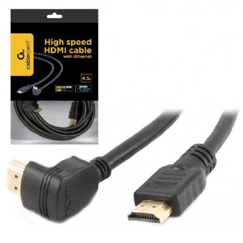 GEMBIRD CC-HDMI490-15 HDMI kabl 4K UHD, Ethernet, konektor pod uglom 90 stepeni 4,5m