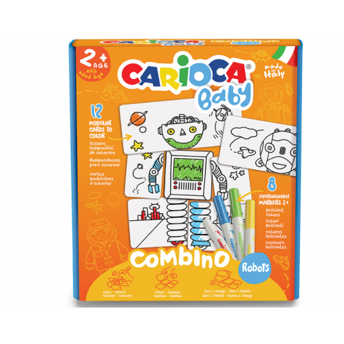 Flomaster set Carioca Combino Robots Baby 1/8