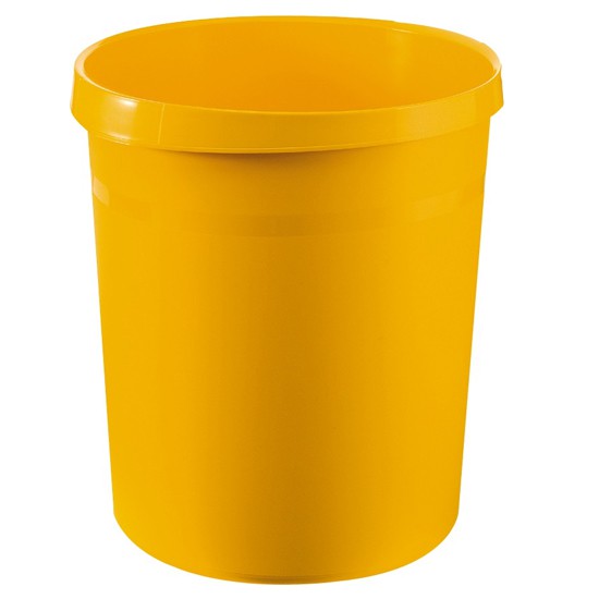 Korpa za otpatke 18l, okrugla plastična žuta Han