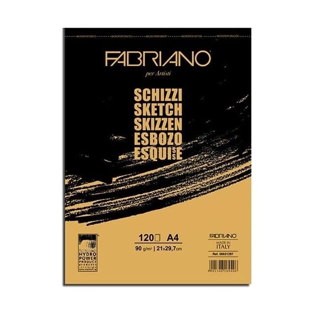 Blok FABRIANO SCHIZZI A4/90gr/120L (57721297) (FABRIANO)