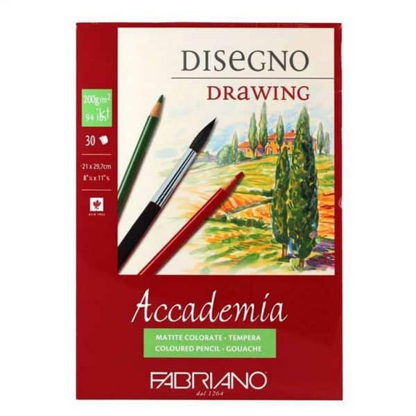 Papir FABRIANO ACCADEMIA DISEGNO 200gr A4 30L / BLOK*5 (41202129) (FABRIANO)