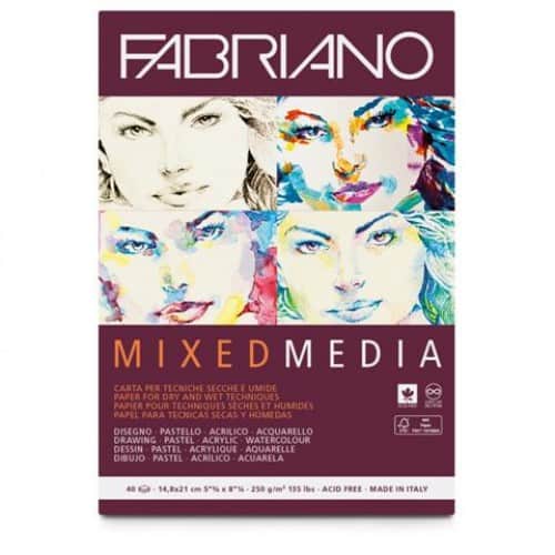 FABRIANO BLOK MIXED MEDIA 250gr A5 40L (19100502) (FABRIANO)