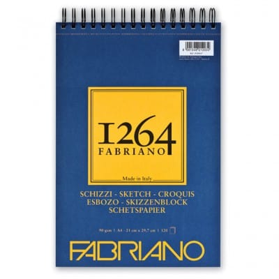 Blok FABRIANO 1264 SKETCH BLOK spirala A4/90gr/120L (19100637) (FABRIANO)