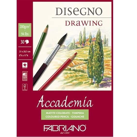 Papir FABRIANO ACCADEMIA DISEGNO 200gr A3 30L / BLOK*5 (41202942) (FABRIANO)