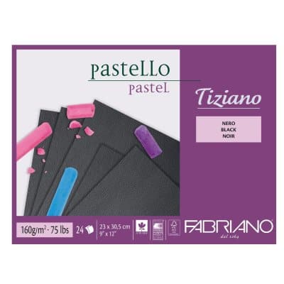 Papir FABRIANO TIZIANO BLOK NERO 160gr 24L (46723305) (FABRIANO)