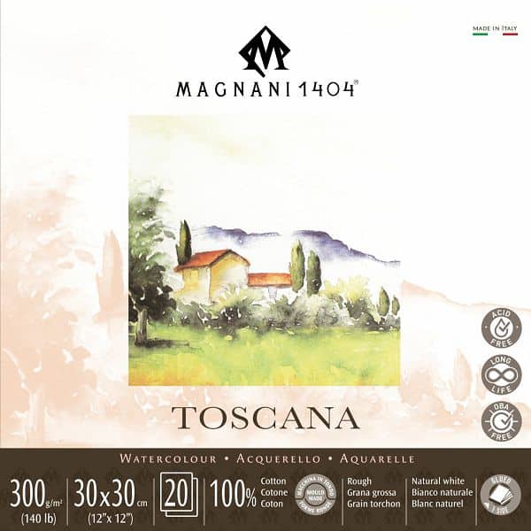 Blok MAGNANI TOSCANA 30x30cm / 300gr / 20L (M4303033) (MAGNANI)