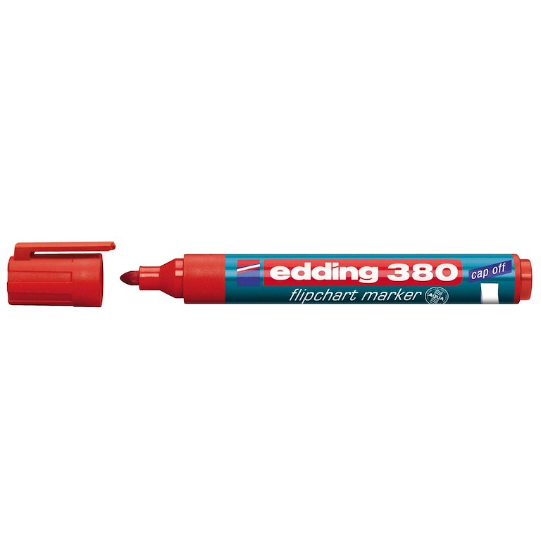 Flipchart marker 380 1,5-3mm, zaobljeni crvena Edding