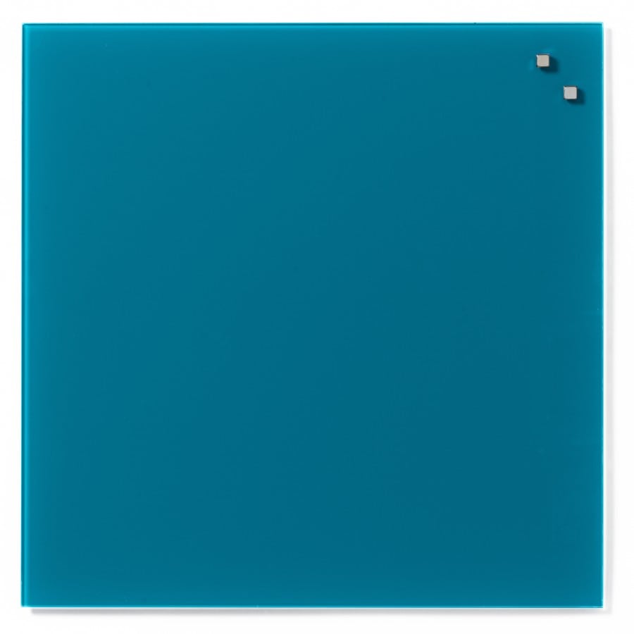 Staklena tabla 35x35cm plavozelena, magnetna, marker tečna kreda (CMYK)