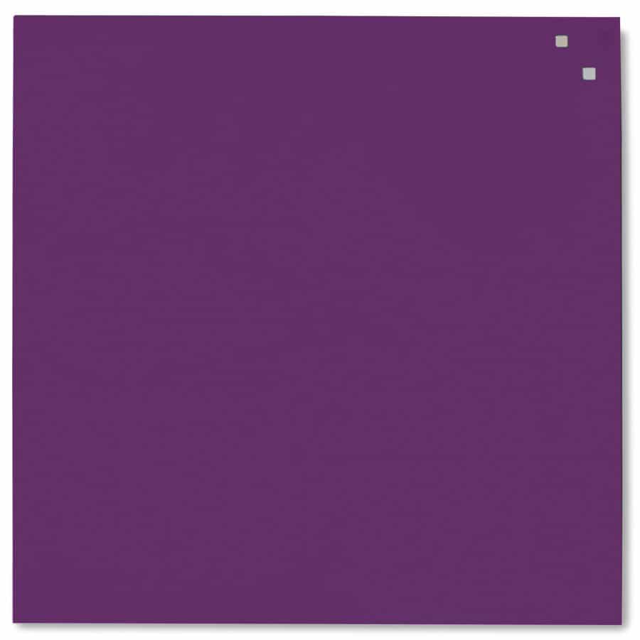 Staklena tabla 35x35cm purpurna, magnetna, marker tečna kreda (CMYK)