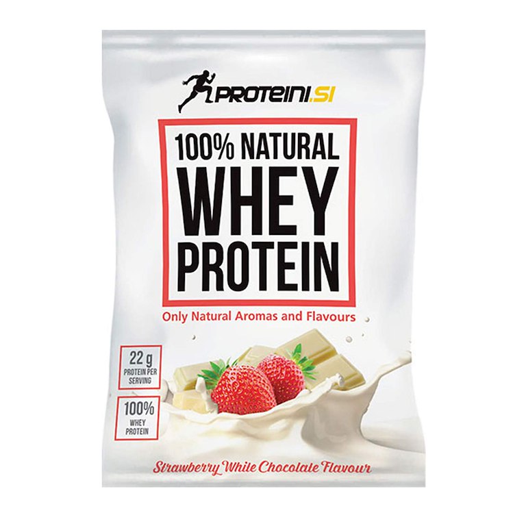 Proteini si protein 100% natural whey jagoda b 30g proteini si