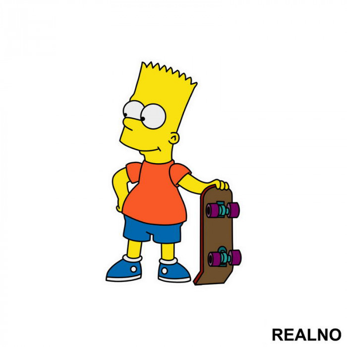 BART SA SKEJTOM - THE SIMPSONS - SIMPSONOVI - NALEPNICA