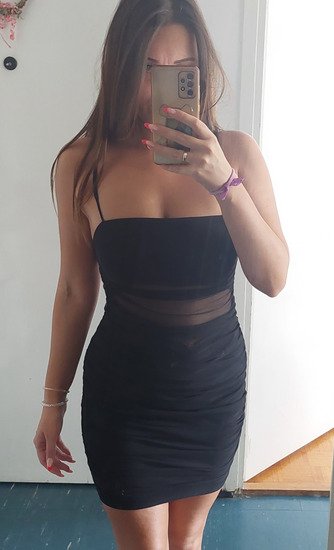 Plt mini crna haljina