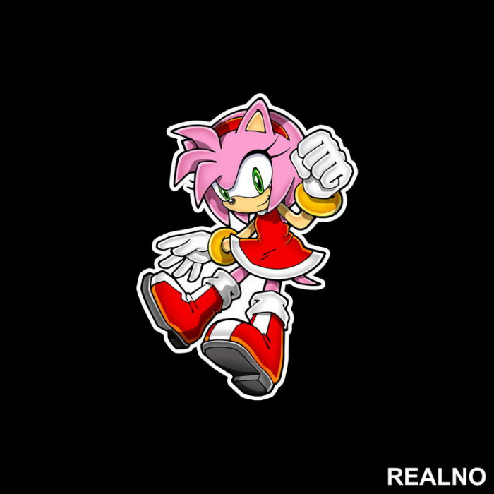 AMY ROSE - SKOK - SONIC - NALEPNICA