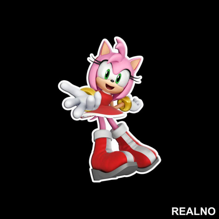 AMY ROSE PORTRAIT - SONIC - NALEPNICA