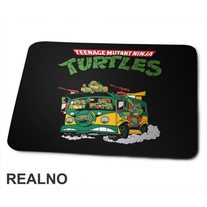 LOGO AND TURTLE VAN - NINDZA KORNJACE - PODLOGA ZA MIŠ