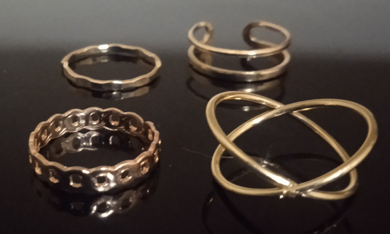Set prstenja u boji zlata. Novo!