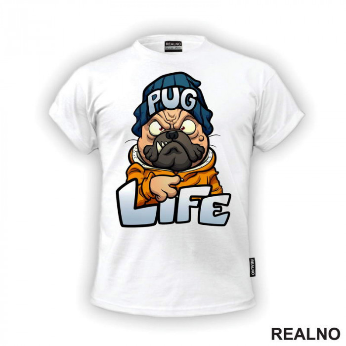 PUG LIFE - MOPS - PAS - DOG - MAJICA