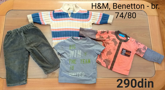 H&M Benetton majice džemper za dečake br. 74 - 80