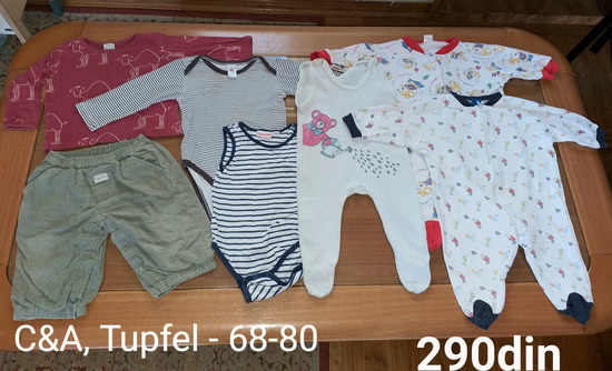 C&A bodići pidžame za bebe dečake br. 68 - 80