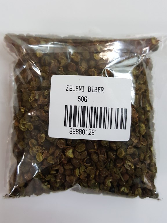 Zeleni biber u zrnu – 50gr