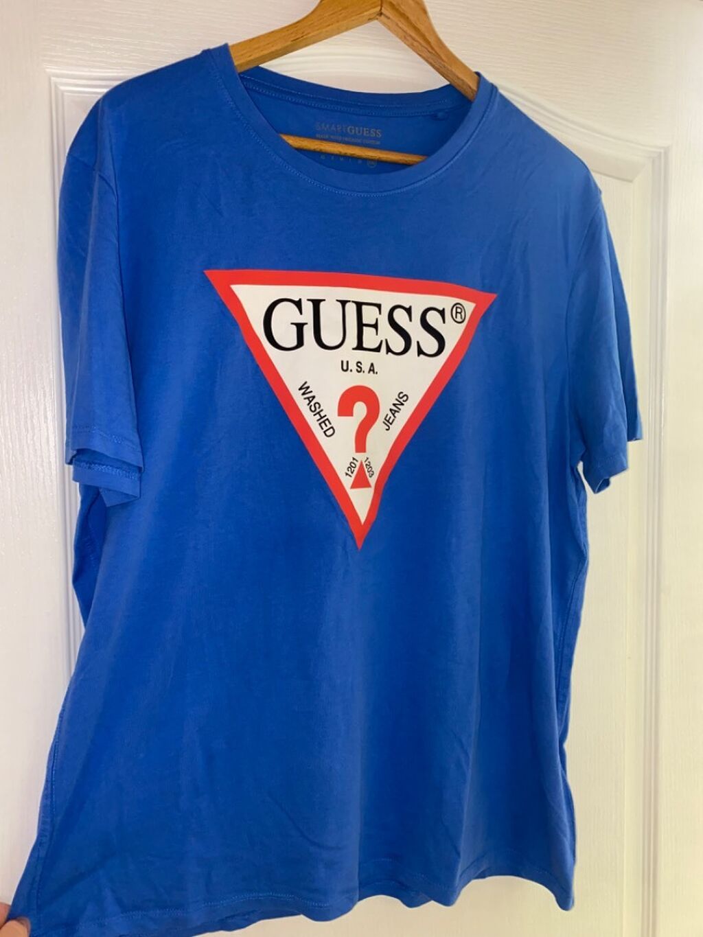 Men's T-shirt Guess, 2XL (EU 44), bоја - Tamnoplava