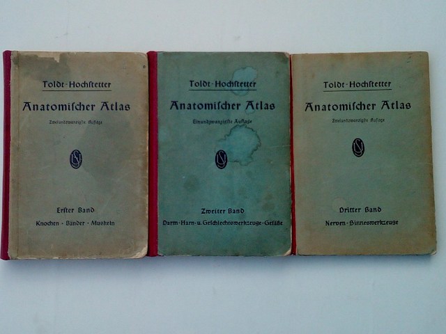 me - ANATOMSKI ATLAS 1 - 3 ; Toldt-Hochftetter