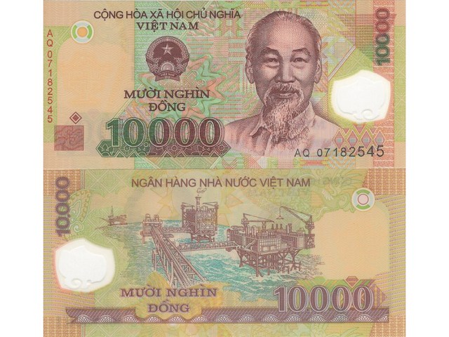 VIETNAM 10.000 10000 Dong 2007 UNC, P-119 Polymer