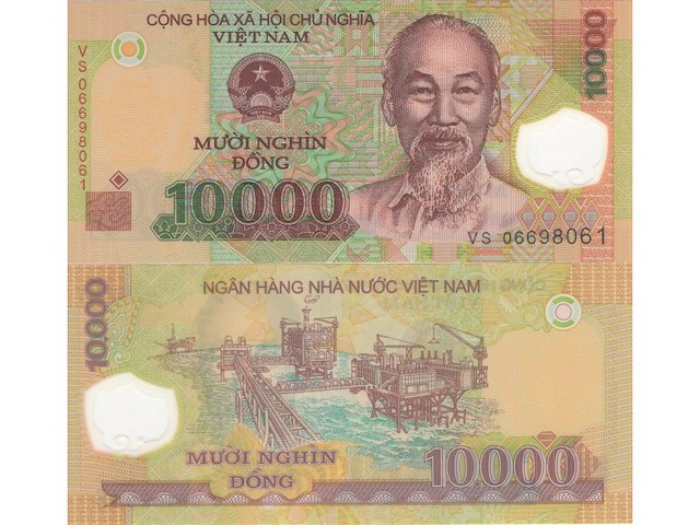 VIETNAM 10.000 10000 Dong 2006 UNC, P-119 Polymer