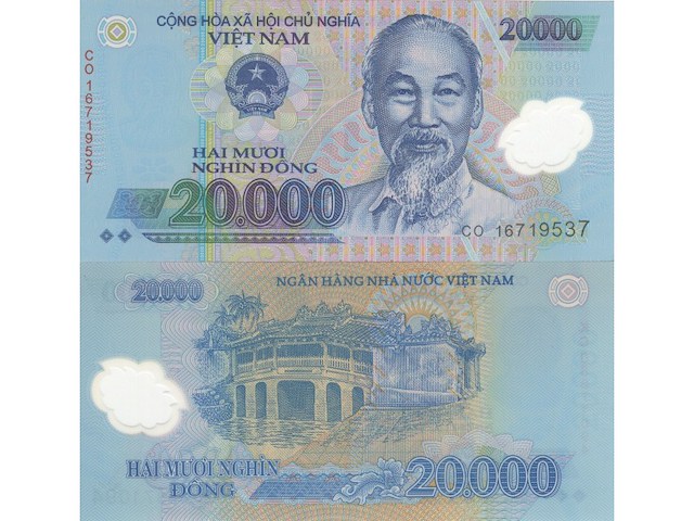 VIETNAM 20.000 20000 Dong 2016 UNC, P-120 Polymer