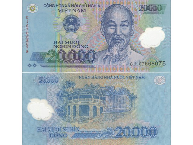 VIETNAM 20.000 20000 Dong 2007 UNC, P-120b Polymer