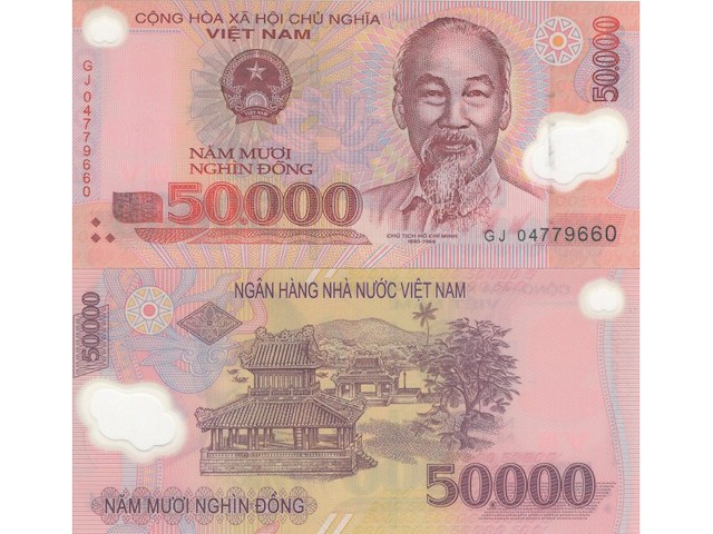 VIETNAM 50.000 50000 Dong 2004 UNC, P-121b  Polymer