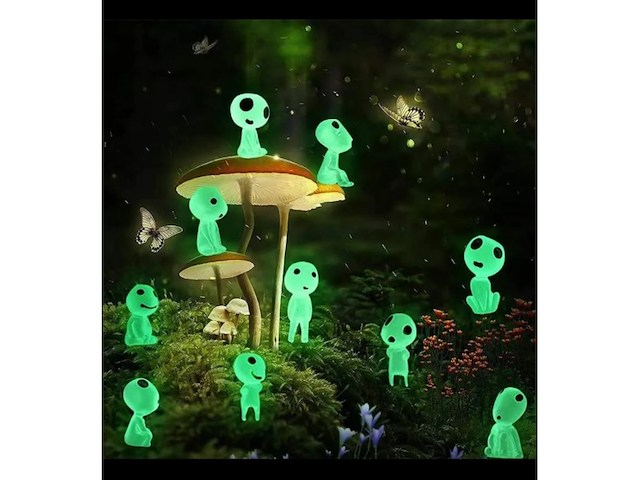 Mali zeleni svetleće figurice