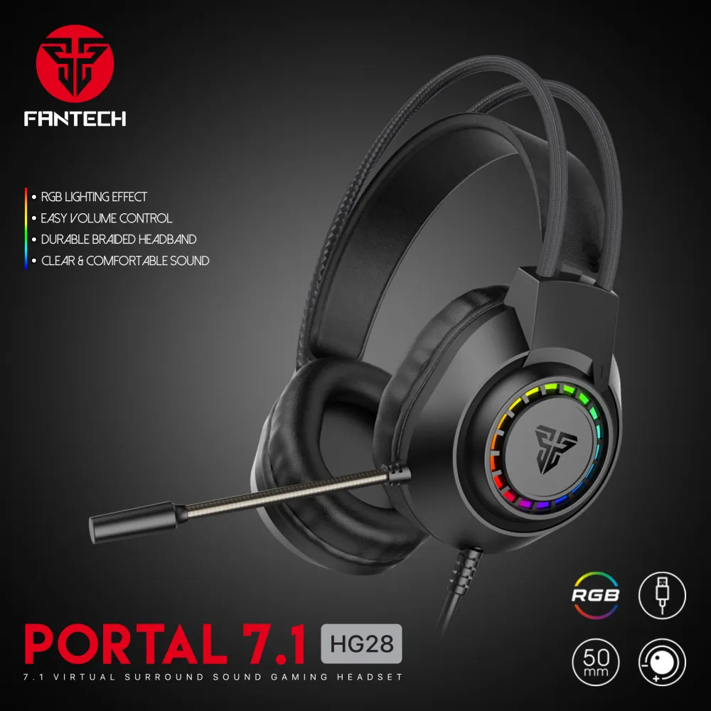 Slusalice Gaming Fantech HG28 Portal 7.1 crne