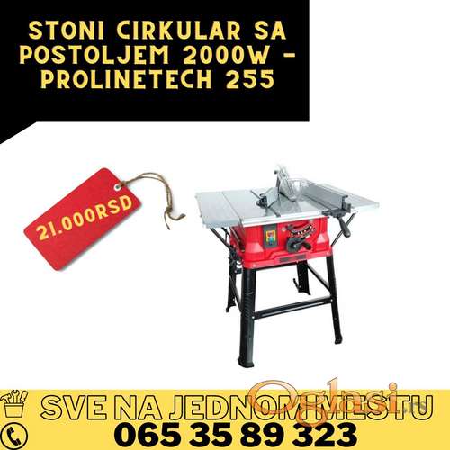 Stoni cirkular sa postoljem 2000W - ProLineTech 255